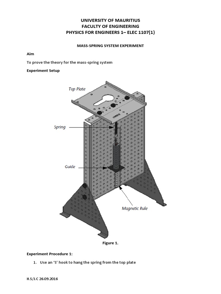 Mass-Spring System Experiment Guide | PDF