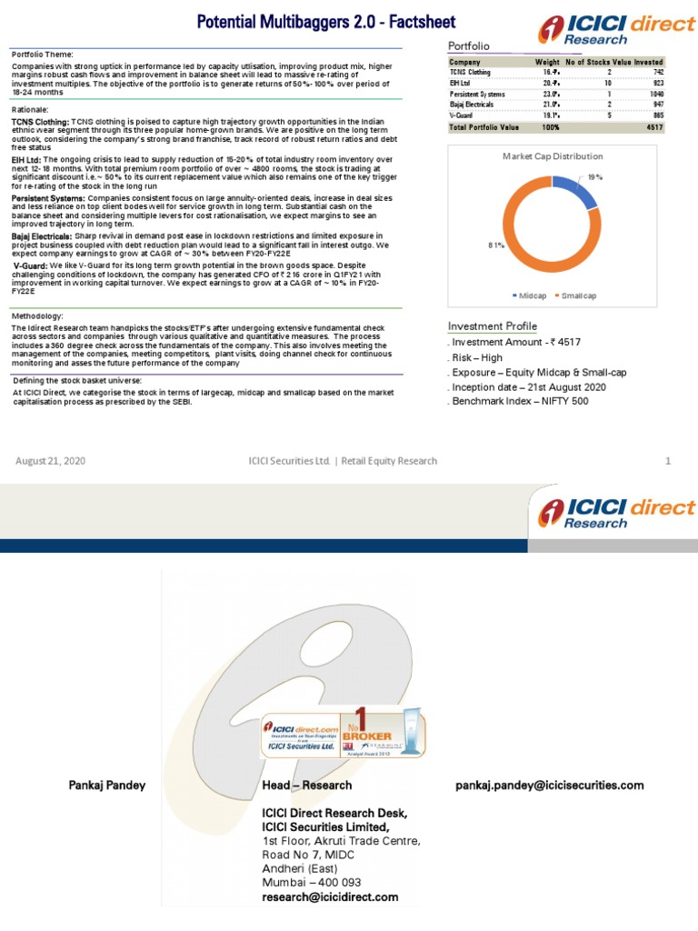 Potential Multibagger 2.0 | PDF | Financial Analyst | Securities (Finance)