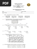 Grade 1 Post Test Tagalog Pan | PDF