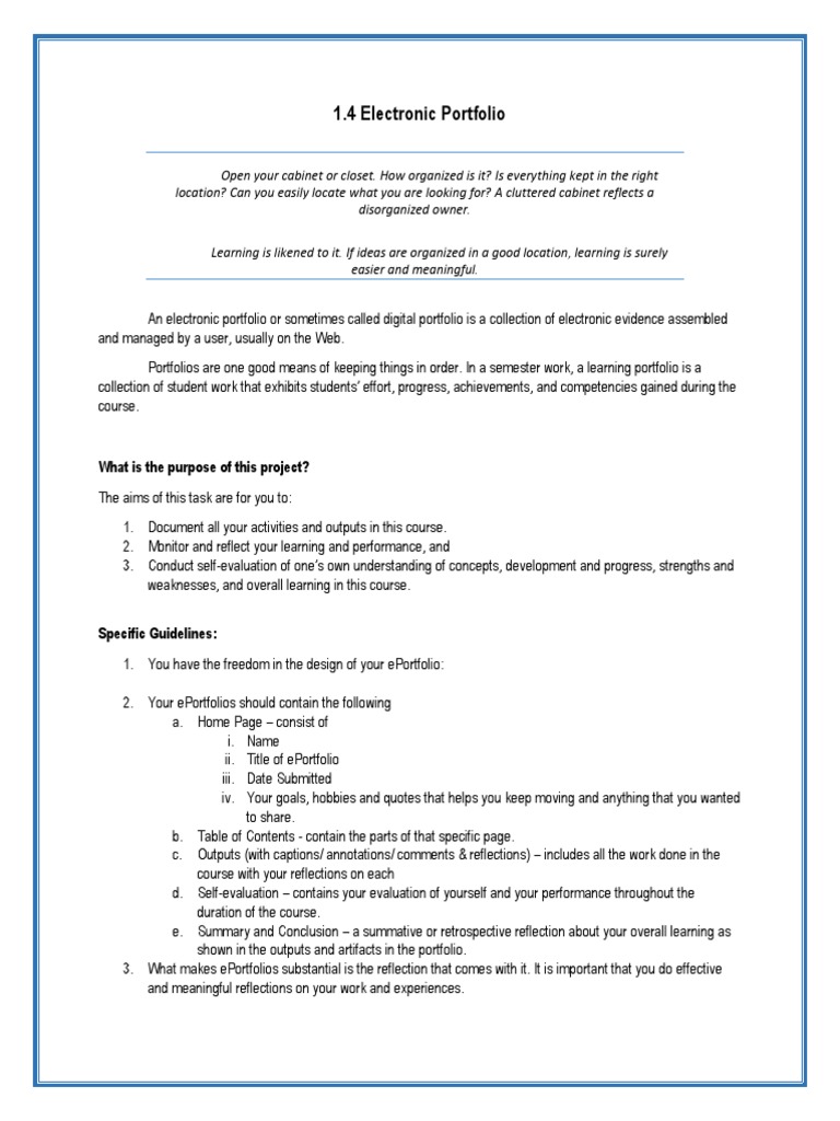 Unit 1 - Eportfolio | PDF | Human Nature | Cognitive Science