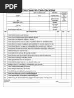 Post Concreting Checklist | PDF | Architectural Design | Architecture