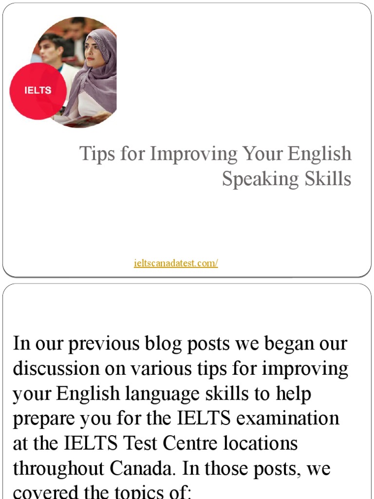 Tips For Improving Your English Speaking Skills | PDF | Self-Improvement