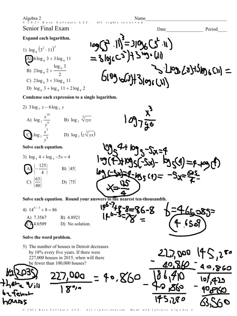 Senior Final Exam 2021 | PDF