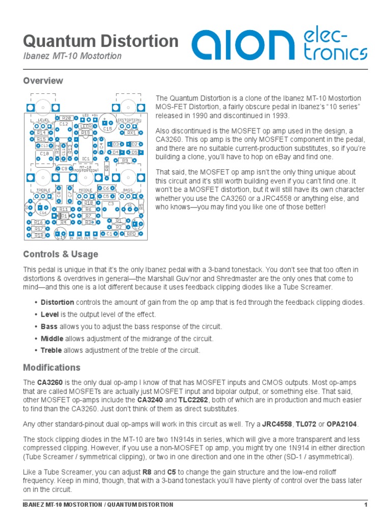 Aion Quantum Ibanez Mt10 Mostortion Documentation | PDF | Operational ...