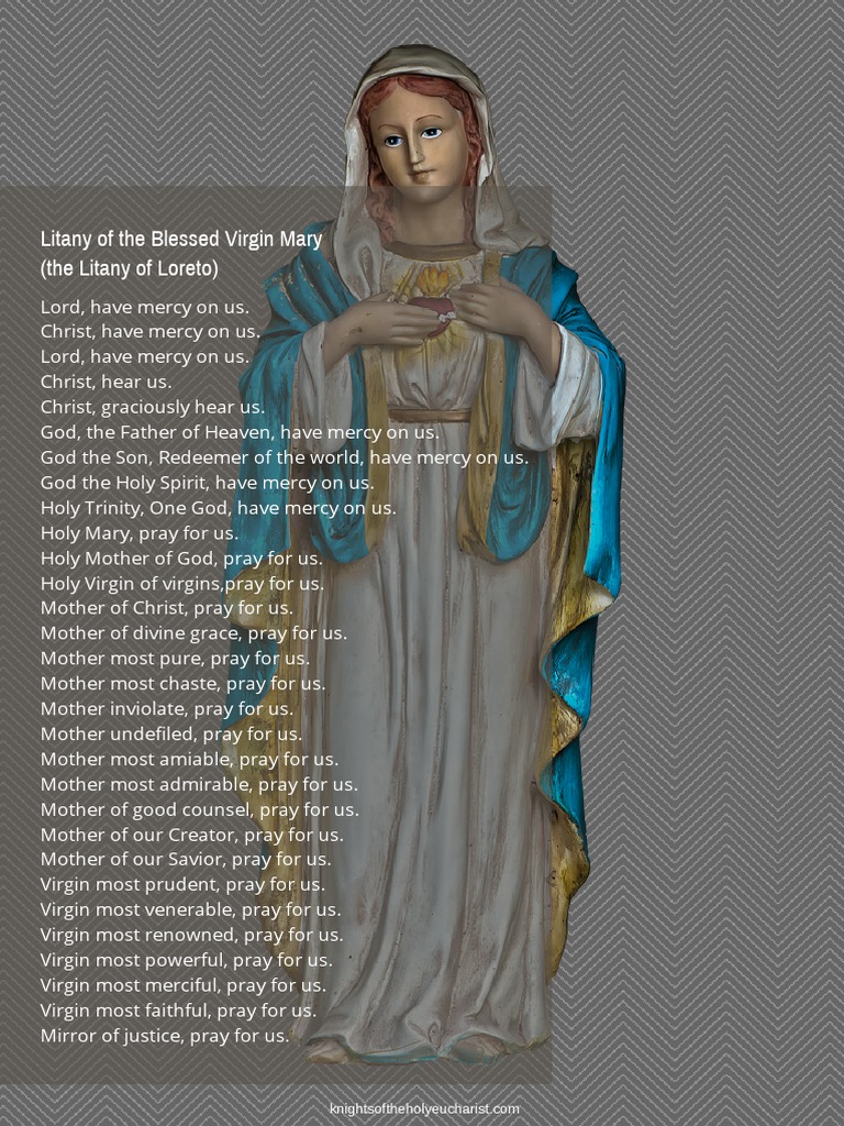 Litany of The Blessed Virgin Mary | PDF | Mercy | Prayer