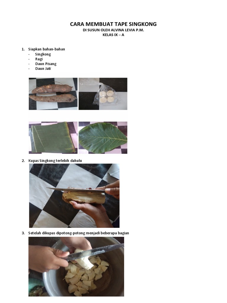 Cara Membuat Tape Singkong | PDF