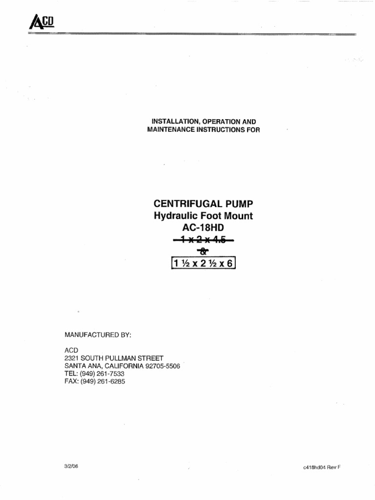 ACD Cryogenic Boost Pump | PDF