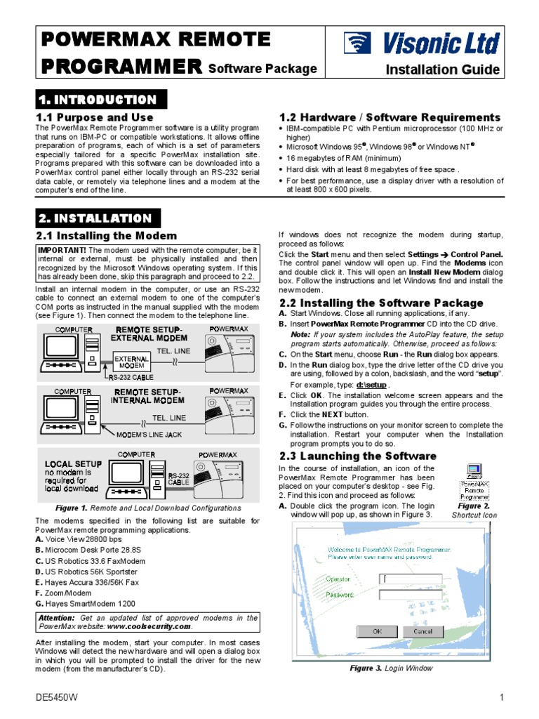 Powermax Remote Programmer Guide | PDF | Modem | Microsoft Windows