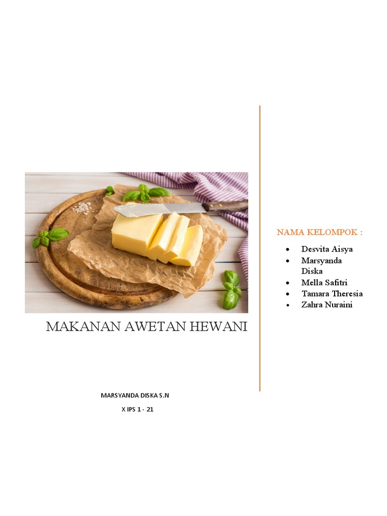 Awetan Hewani Mentega | PDF | Memasak, Makanan, & Anggur | Kesehatan ...