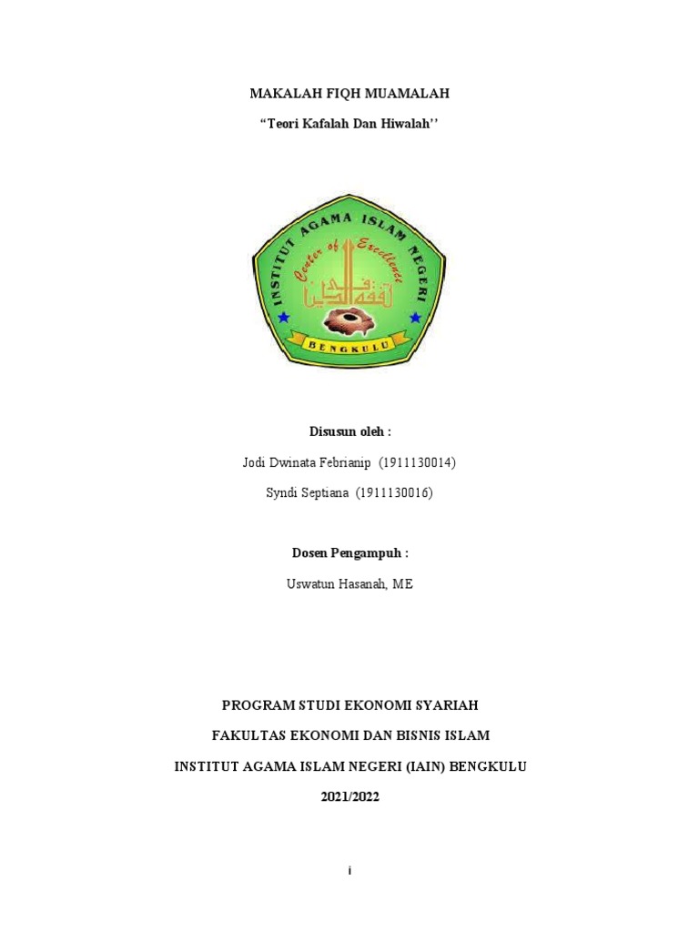 Makalah Kafalah Dan Hiwalah | PDF