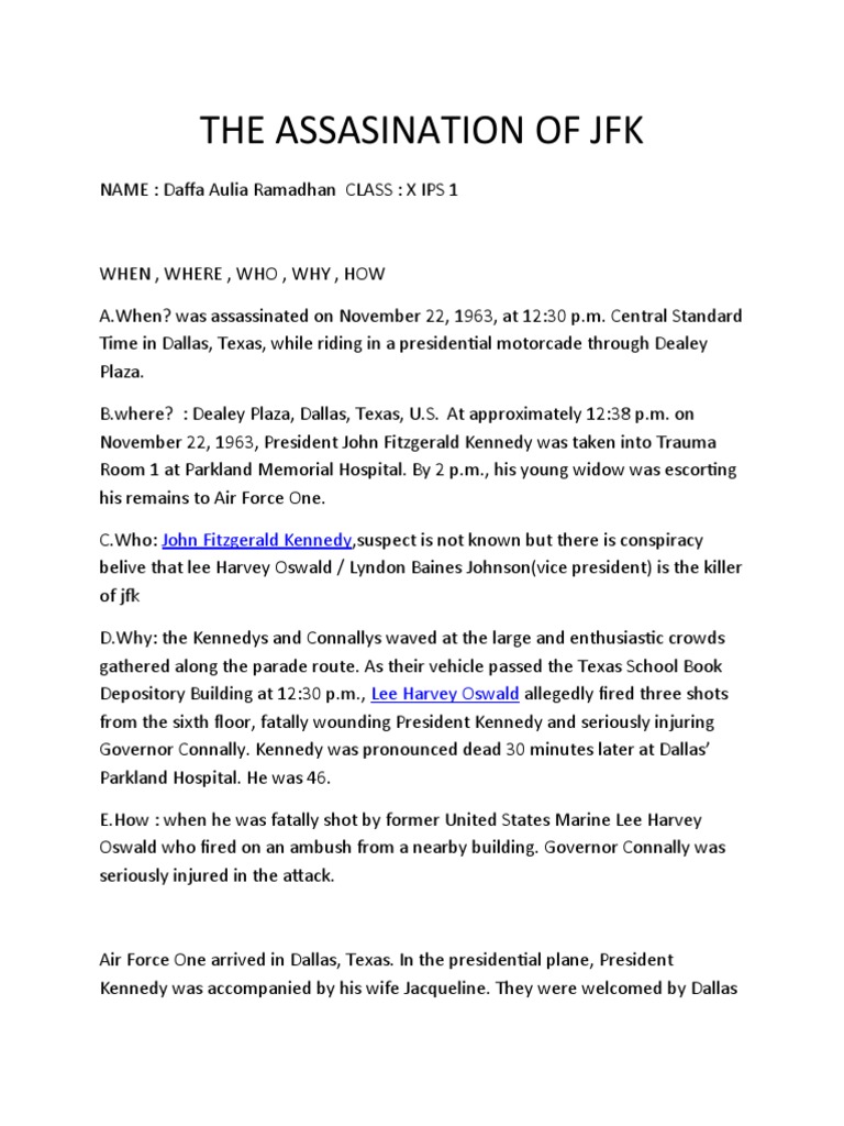The Assasination of JFK | PDF