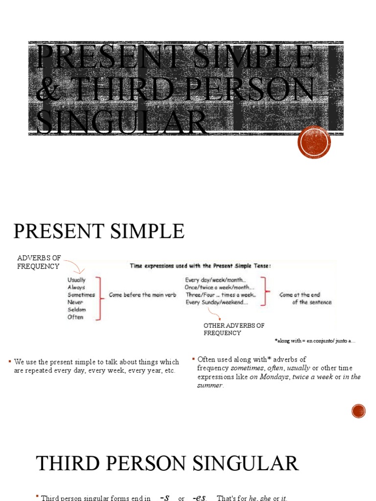 Present Simple & Third Person Singular | PDF