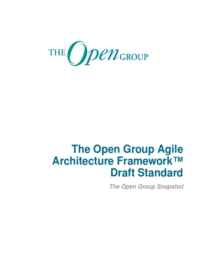 s192 - The Open Group Agile Architecture Framework | PDF | Copyright ...