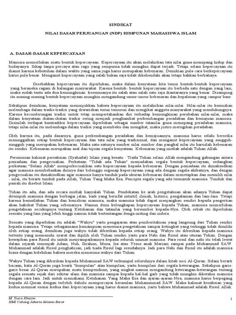 Sindikat NDP Hmi | PDF | Filsafat