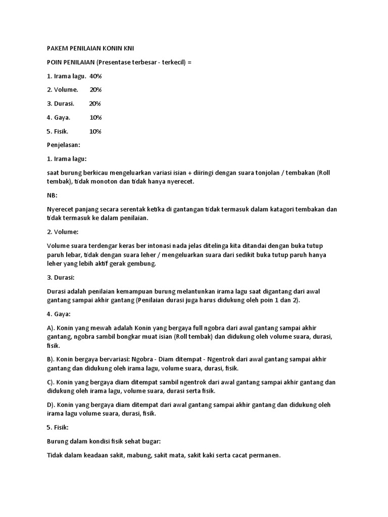 Pakem Dan Sistem KNI | PDF