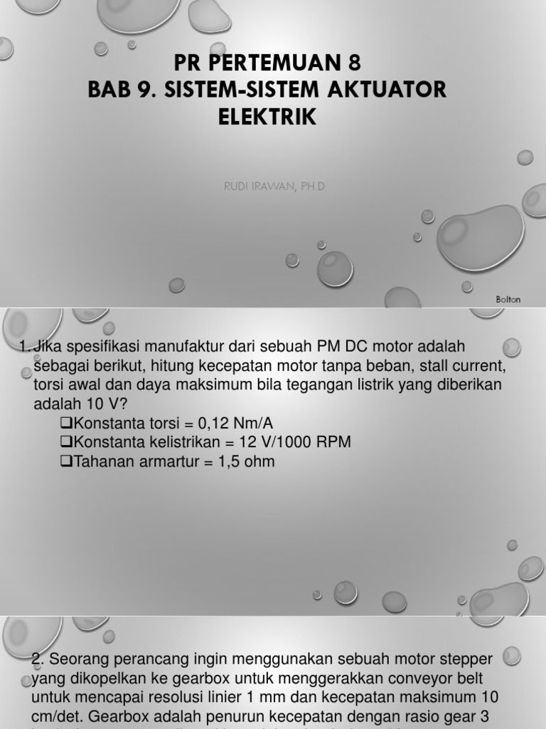 PR Pertemuan 8-Bab 9-Sistem Aktuator Elektrik | PDF | Sains ...