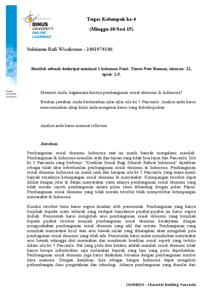 Sulaiman Rafi Wicaksono - 2401974106: Tugas Kelompok Ke-4 (Minggu 10 ...
