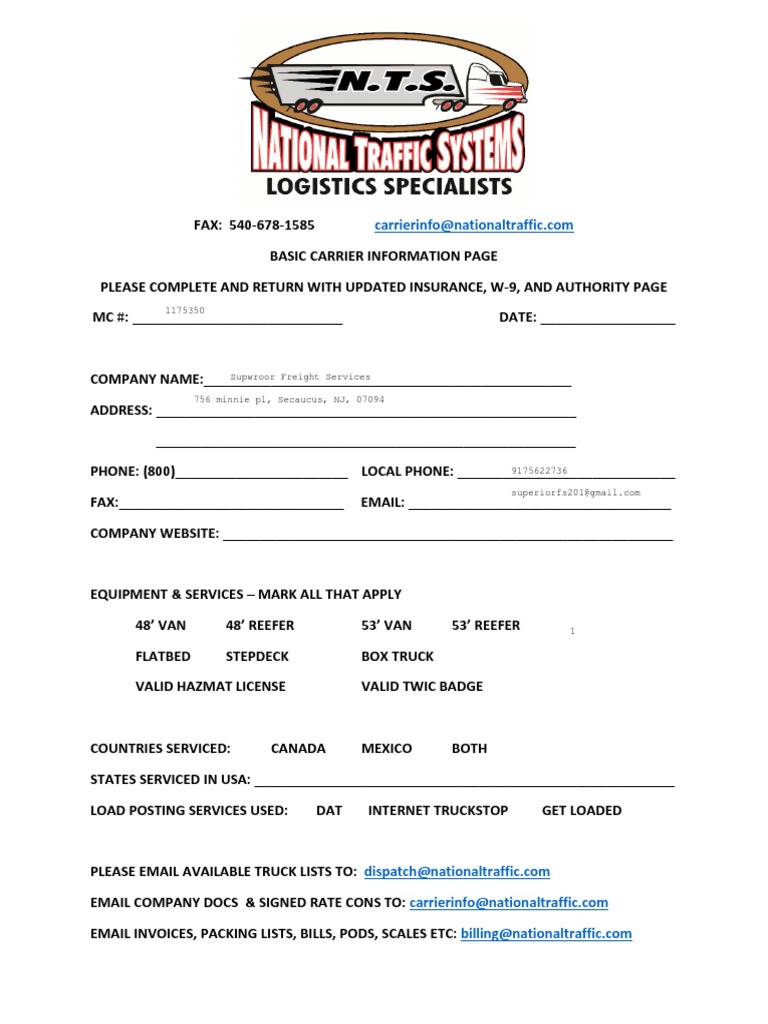 Carrier Data Packet Master | PDF | U.S. Customs And Border Protection ...