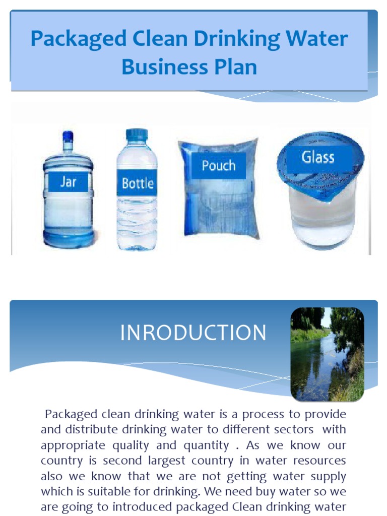 Packaged Clean Drinking Water Plan | PDF | Drinking Water | Water