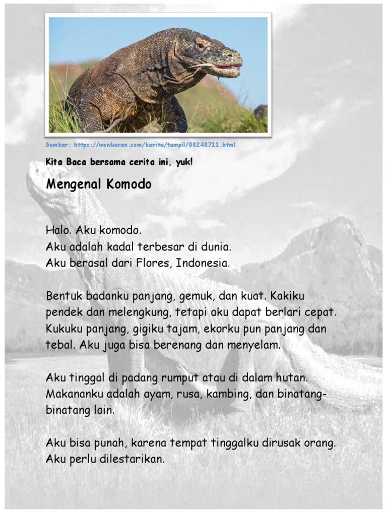 Komodo Kadal Raksasa Indonesia Pdf