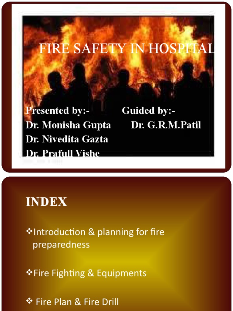 Hospital Fire Safety Management Guide | PDF | Fires | Fire Sprinkler System
