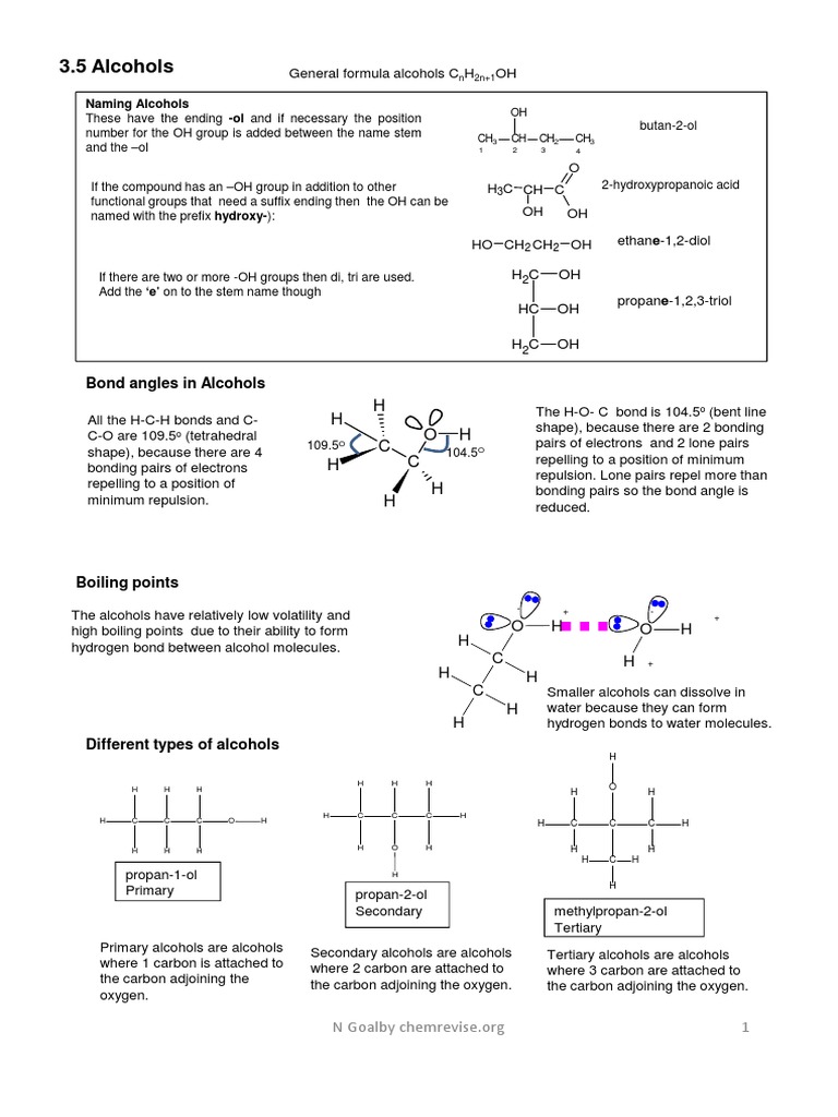3.5 Revision Guide Alcohols Aqa | PDF | Aldehyde | Carbon Dioxide