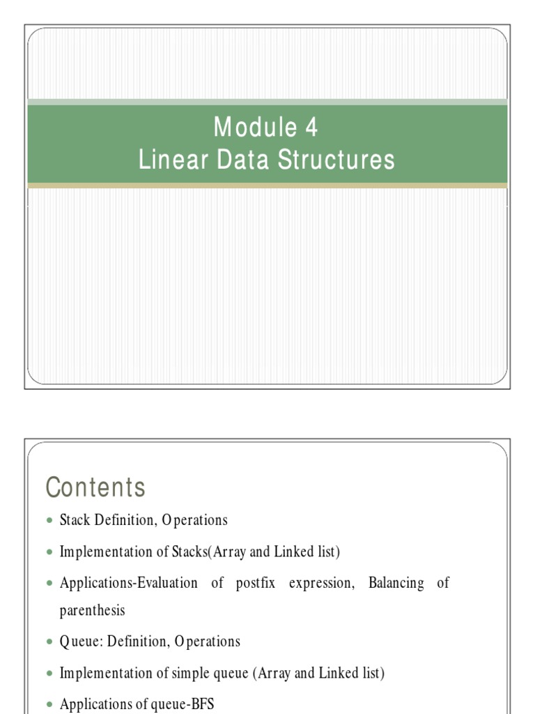 Unit4 Stack | PDF | Queue (Abstract Data Type) | Array Data Structure