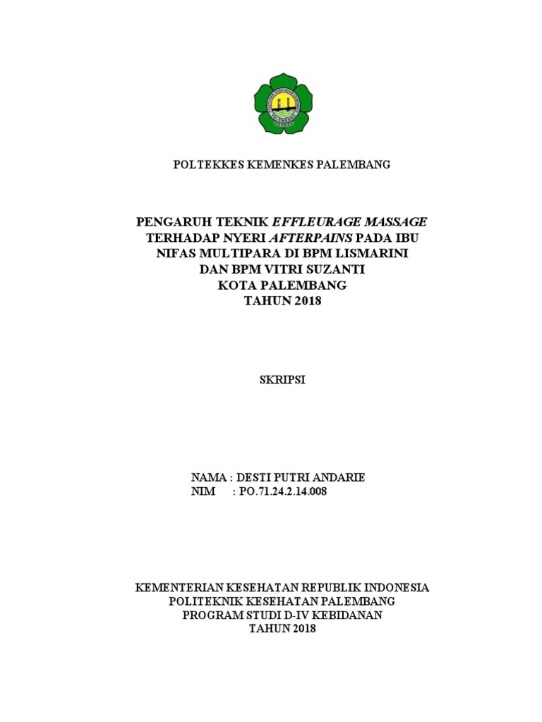 Pengaruh Teknik Effleurage Massage-Dikonversi | PDF