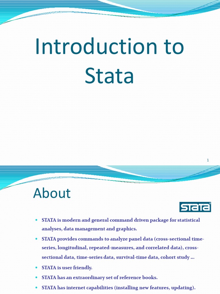 Introduction Stata Slides 2 | PDF | Menu (Computing) | Computer File