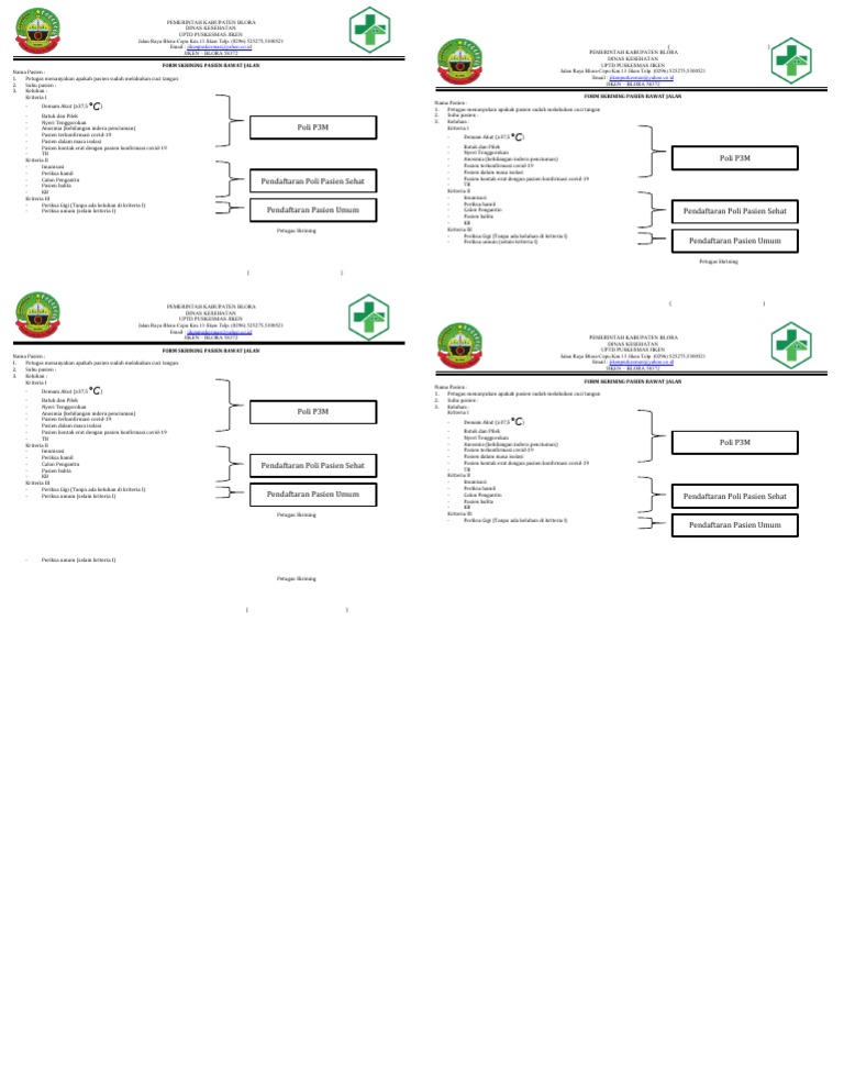 Form Skrining Pasien | PDF