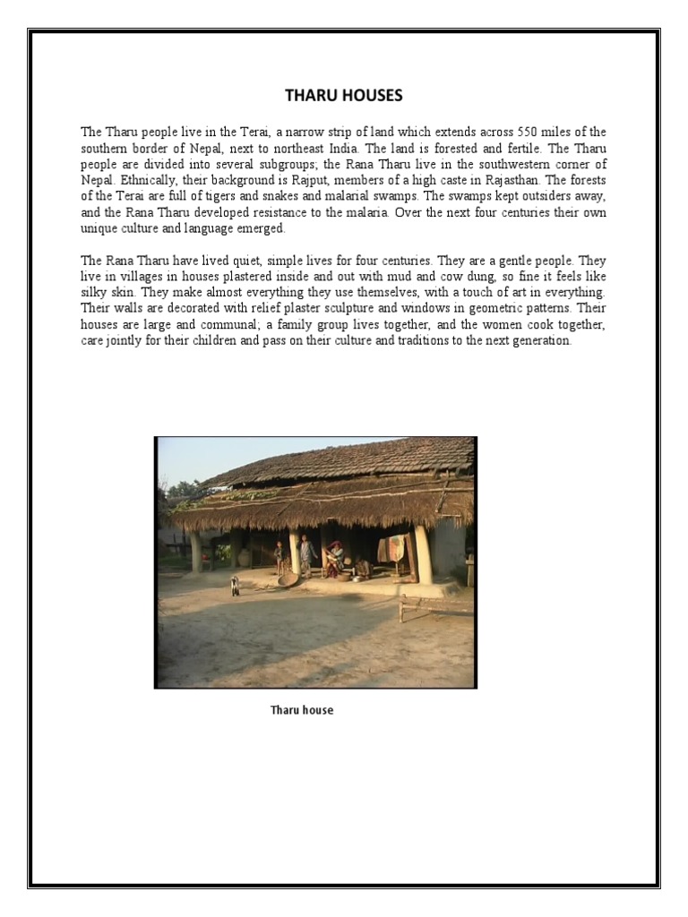 Tharu Houses | PDF | Wall | Economic Sectors
