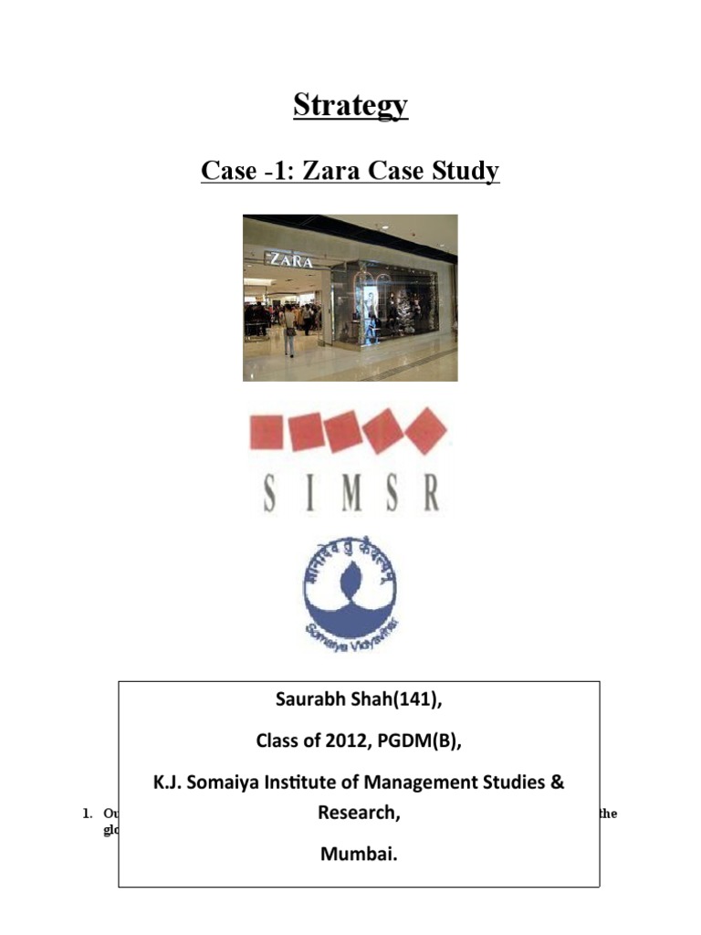Strategy: Case - 1: Zara Case Study | PDF | Retail | Clothing Industry