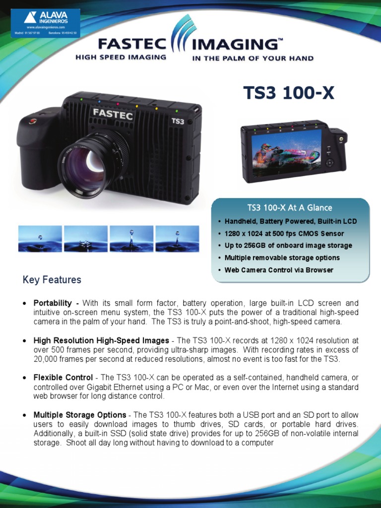Camara de Alta Velocidad ts3 100 X Spec - Fastec | PDF | Display ...