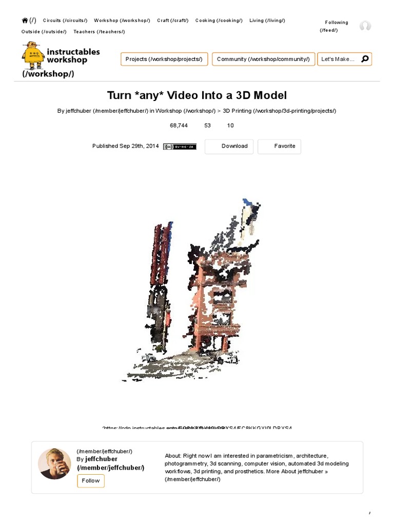 Turn - Any - Video Into A 3D Model - 4 Steps - Instructables | PDF | 3 ...