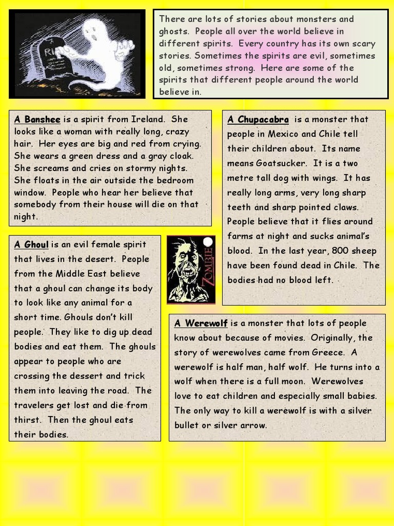 Myths and Legends From Around The World - Banshee-Werewolf-Ghoul ...