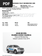 Progressive Insurance Card PDF | PDF | Insurance | Financial Services