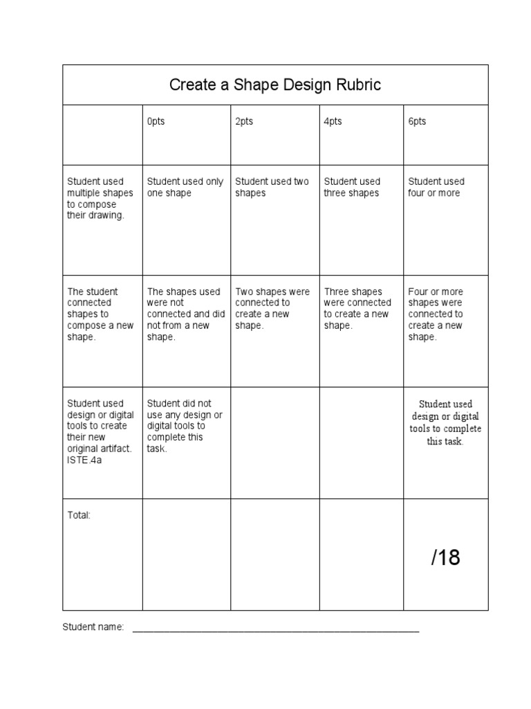 Create A Shape Rubric | PDF | Career & Growth | Computers