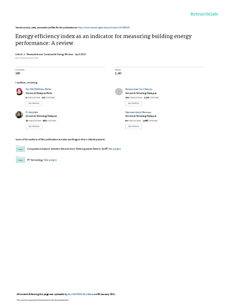 Energy Performance Index-KPI S | PDF | Efficient Energy Use | Air ...