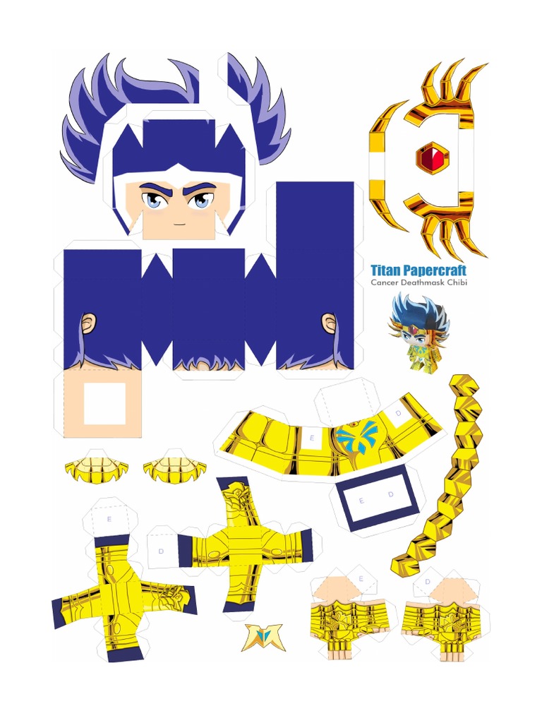 Cancer Deathmask Chibi Papercraft - by TitanPapercraft | PDF