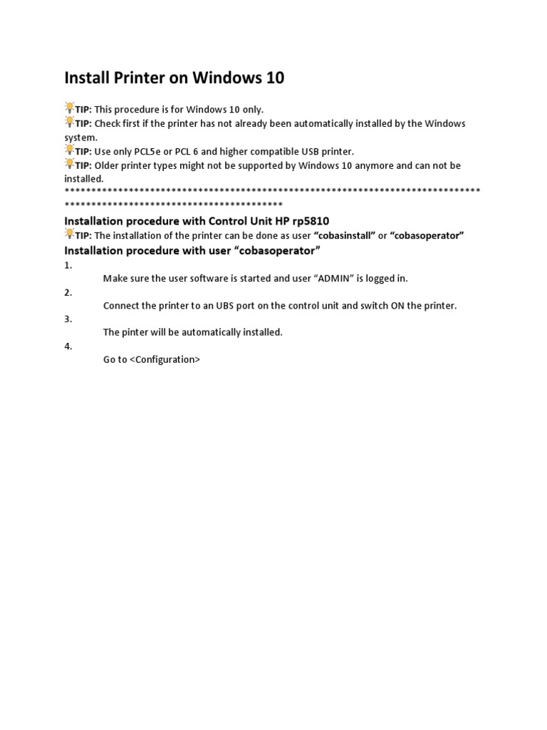 HP Printer Installation on Windows 10 | PDF | Printer (Computing ...