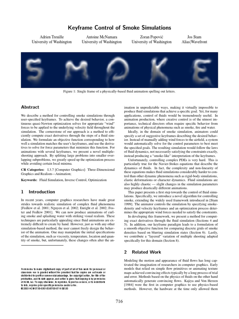 Keyframe Control of Smoke Simulations | PDF | Mathematical Optimization ...
