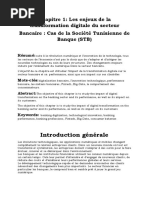 PFE La Digitalisation Des Banques Rania SABRI | PDF | Gestion de la ...