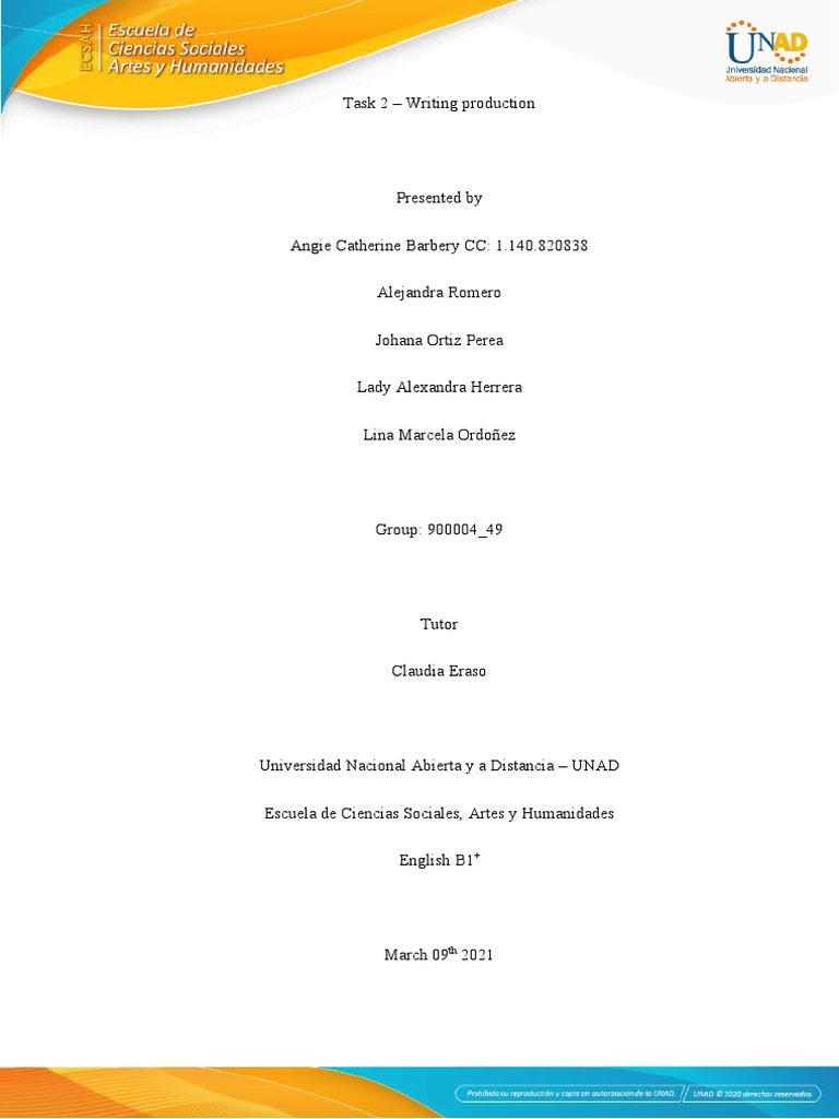 Task 2 Writing Production GC49 | PDF | Games & Activities | Social Science