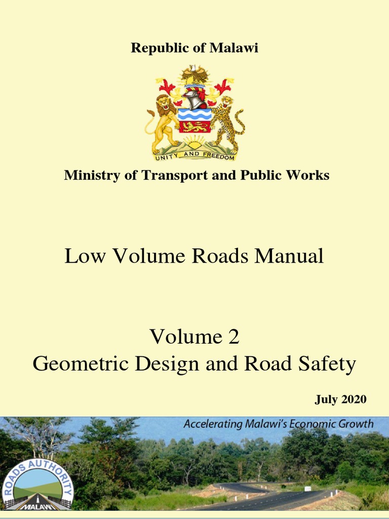 Low Volume Roads Manual: Republic of Malawi | PDF | Road | Department ...