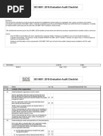 Internal Audit Checklist ISO 9001-2015 | PDF | Quality Management ...