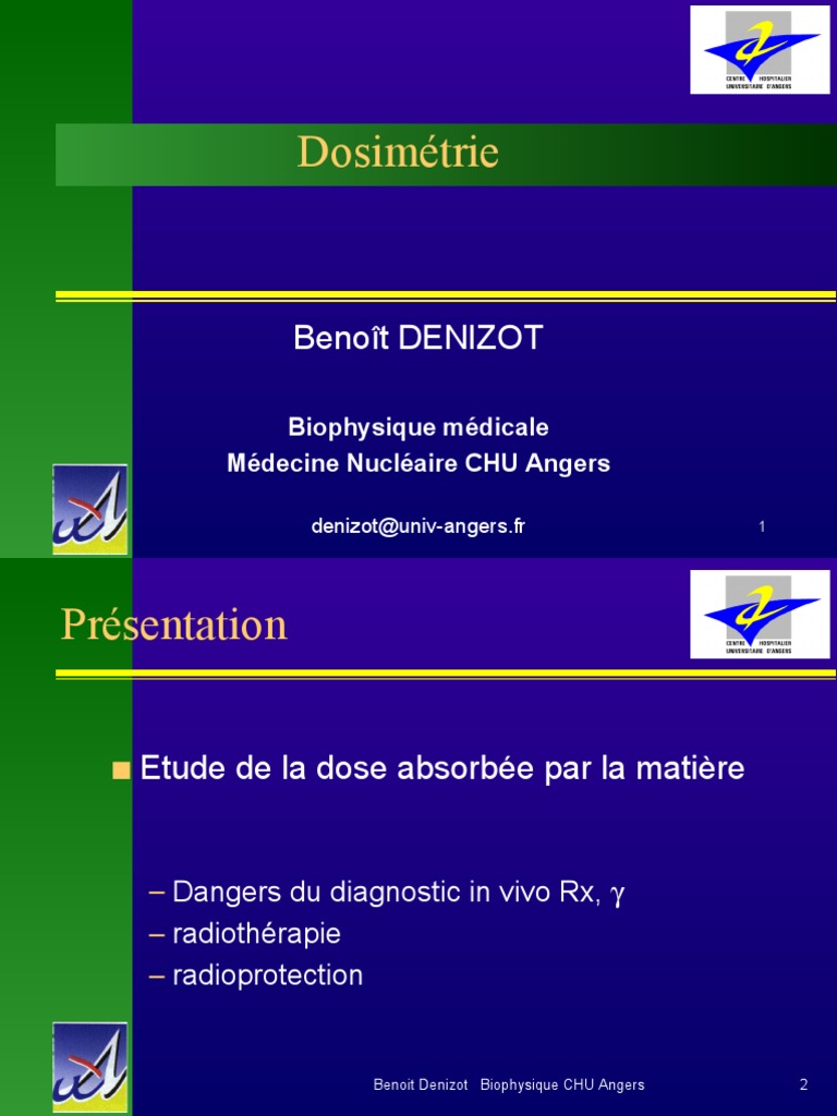 Dosimétrie et Radioprotection | PDF | Dose absorbée | Vagues