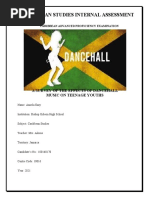 Jaden's English Sba | PDF | Caribbean Music | English Language Music