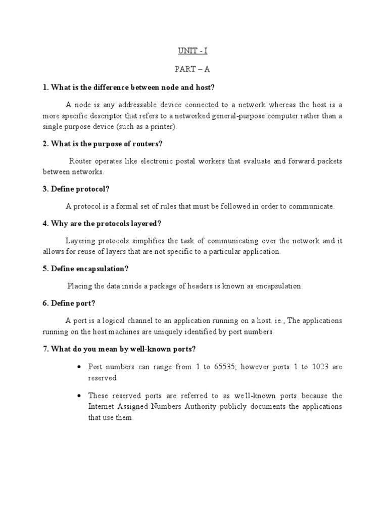 IT 2353 Unit I 2marks | PDF | Hypertext Transfer Protocol | Port (Computer Networking)