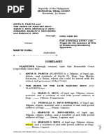 Sample Complaint For Unlawful Detainer | PDF | Civil Law (Common Law) | Lawsuit