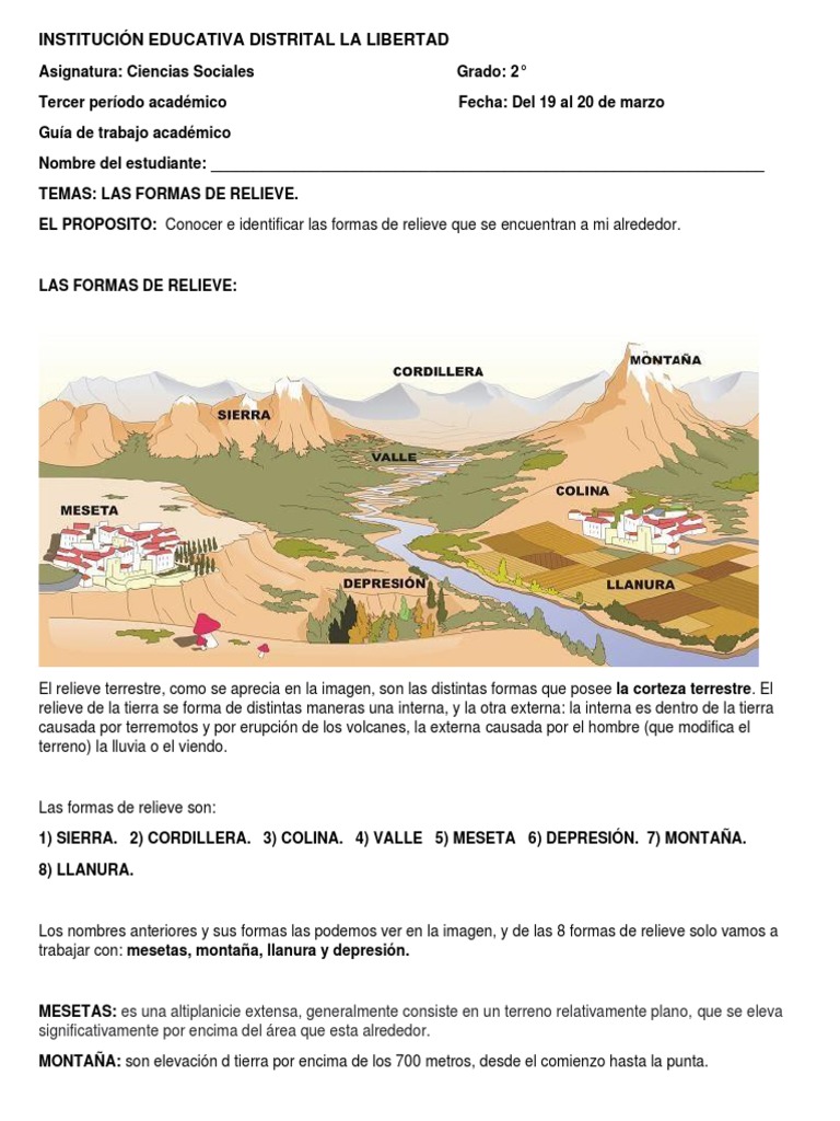 Formas de Relieve para Niños | PDF